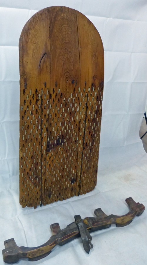 An antique Trillo - a threshing board that uses knapped flint blades ...