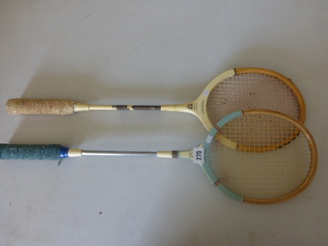 Vintage Squash Rackets - Two wooden rackets including Grays Light Blue ...