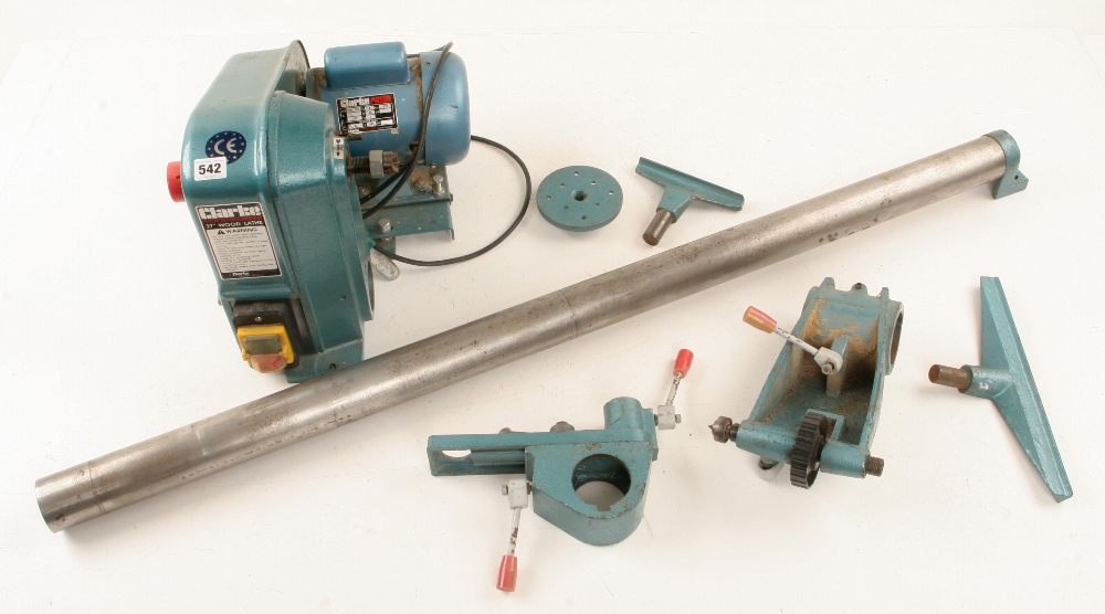 A little used CLARKE 37" wood lathe