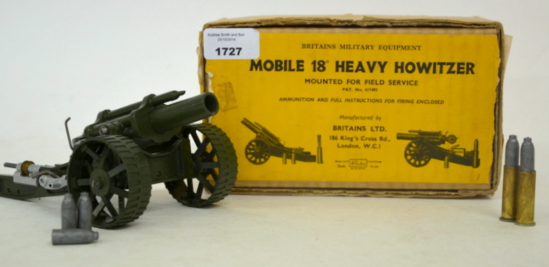 Britains Model Toys; die cast 9740 mobile 18" heavy Howitzer in ...