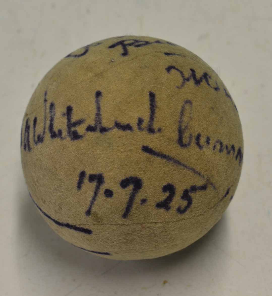 1920s signed Tennis ball – an interesting and early tennis ball signed ...