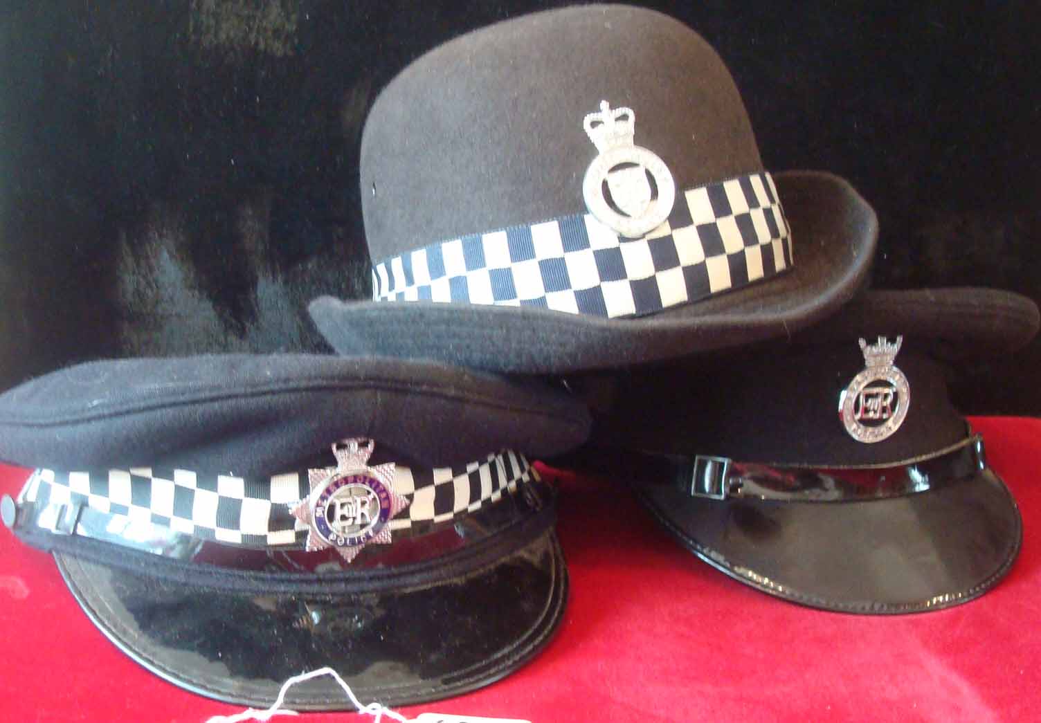 Three Police Caps: To include Thames Valley Police woman`s cap, 1960s ...