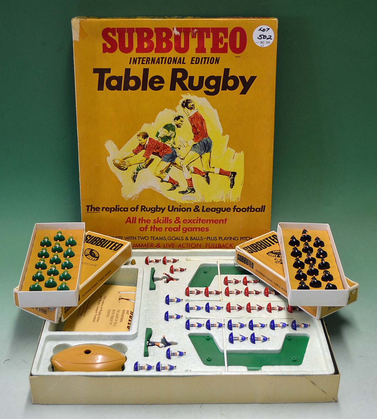 Original Subbuteo Rugby International Edition Table Boxed Set plus 2x ...