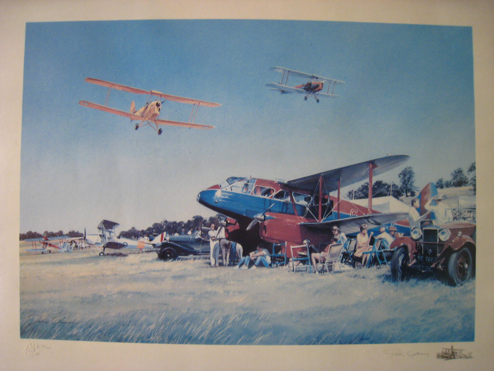 John Young. born 1930. British. Aviation artist. 'Summer Rally ...