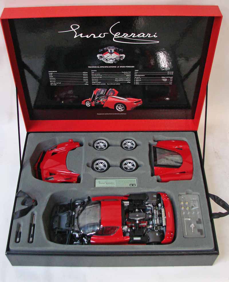 A Tamiya Enzo Ferrari, 1:12 scale, semi assembled premium model Ferrari ...