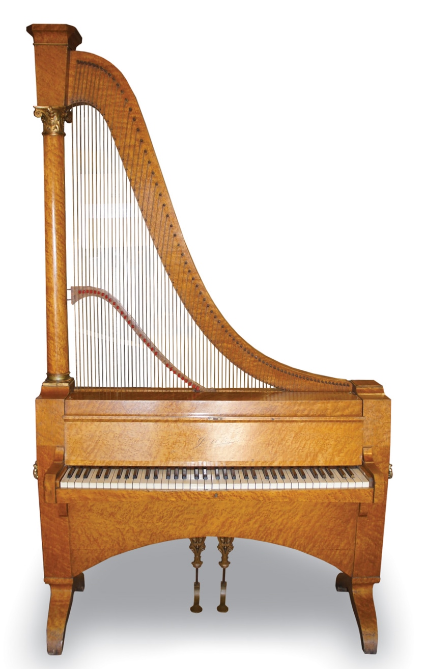 Dietz Clavi Harp A 19th century musical instrument which combined the ...