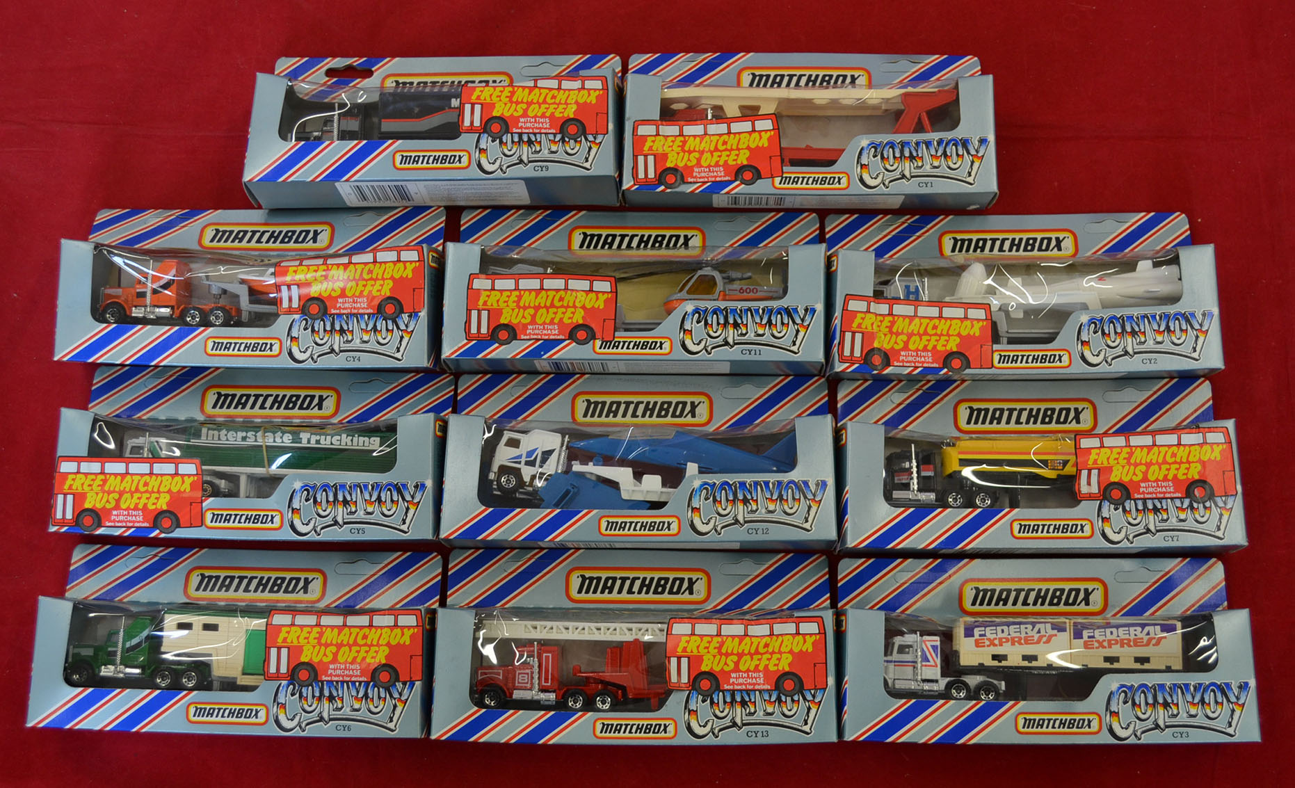 Complete set of Matchbox Convoy 1984 die-cast models: CY-1 Kenworth Car ...