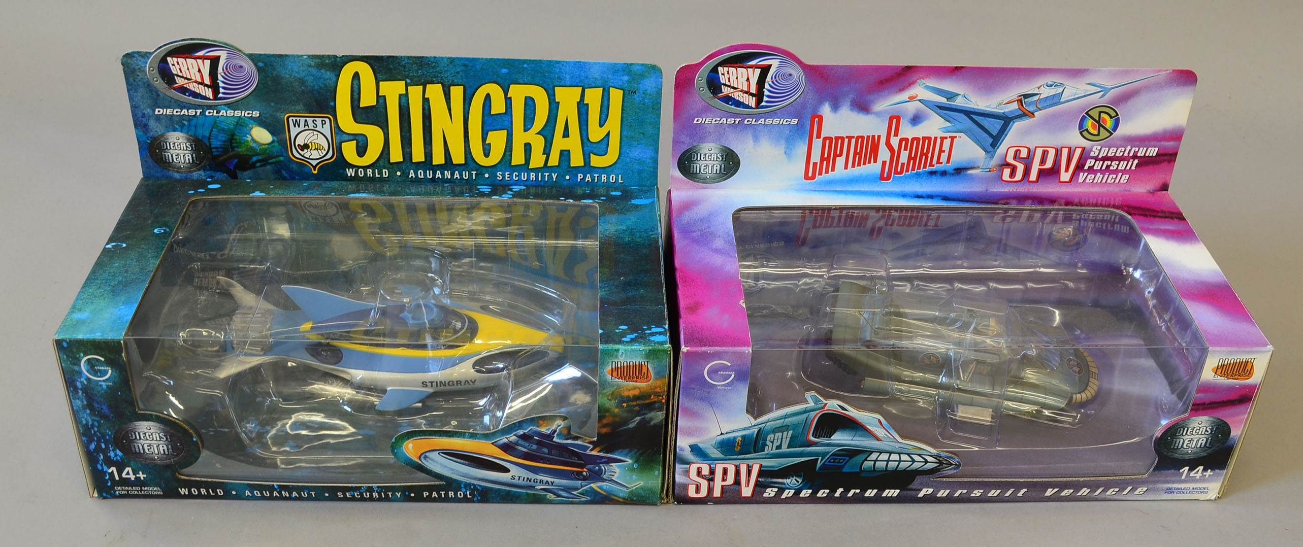 Two Product Enterprise Gerry Anderson diecast models: Captain Scarlet ...
