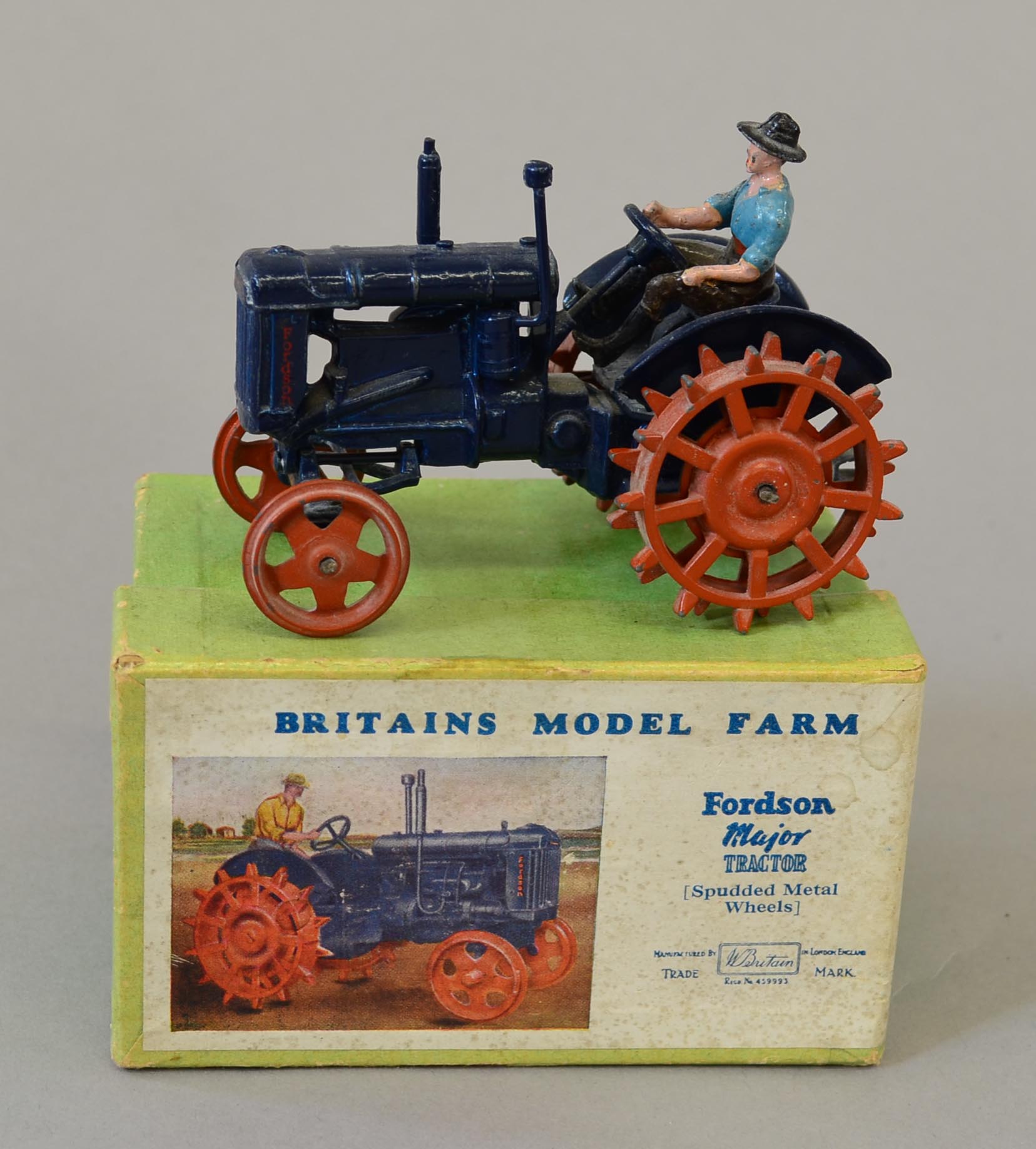 Britains Model Farm No.127F Fordson Major Tractor: dark blue body ...