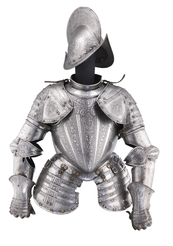 **A COMPOSITE NORTH ITALIAN CORSLET WITH ETCHED DECORATION, PARTLY BY ...