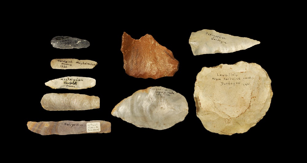 Stone Age French Flint Implement GroupMesolithic, 37000-12000 BC. A ...