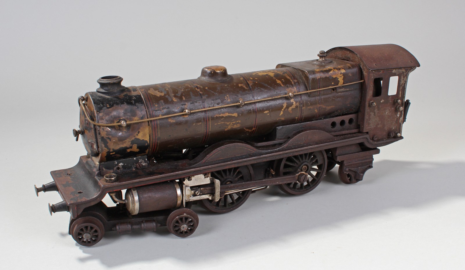Rare Marklin live steam locomotive, 1.5" gauge, with brown body, 38cm long