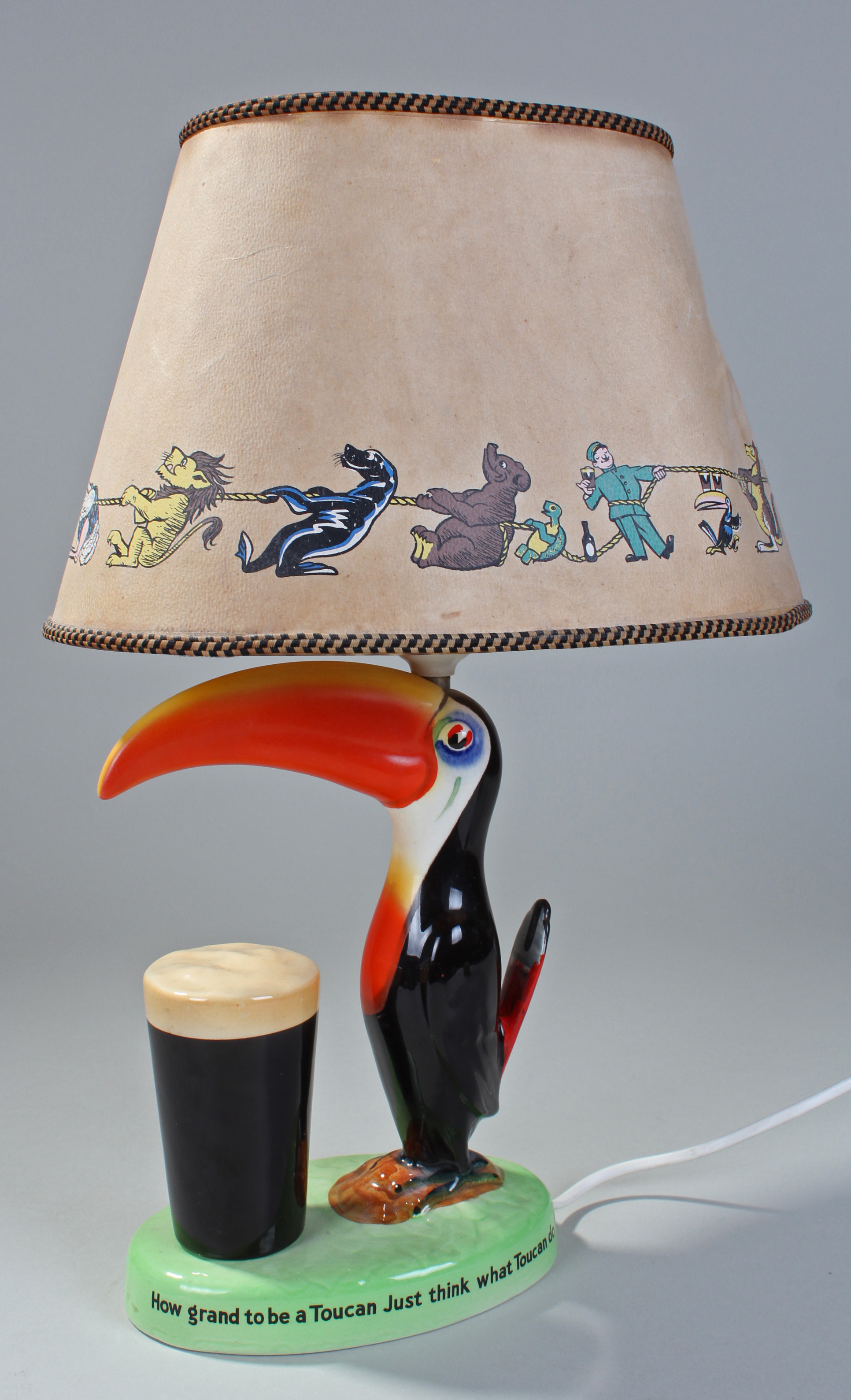Original Carltonware Guinness advertising Toucan lamp, having original ...