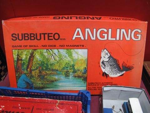 A Subbuteo Angling Game, appears complete with four fishermen, fishing ...