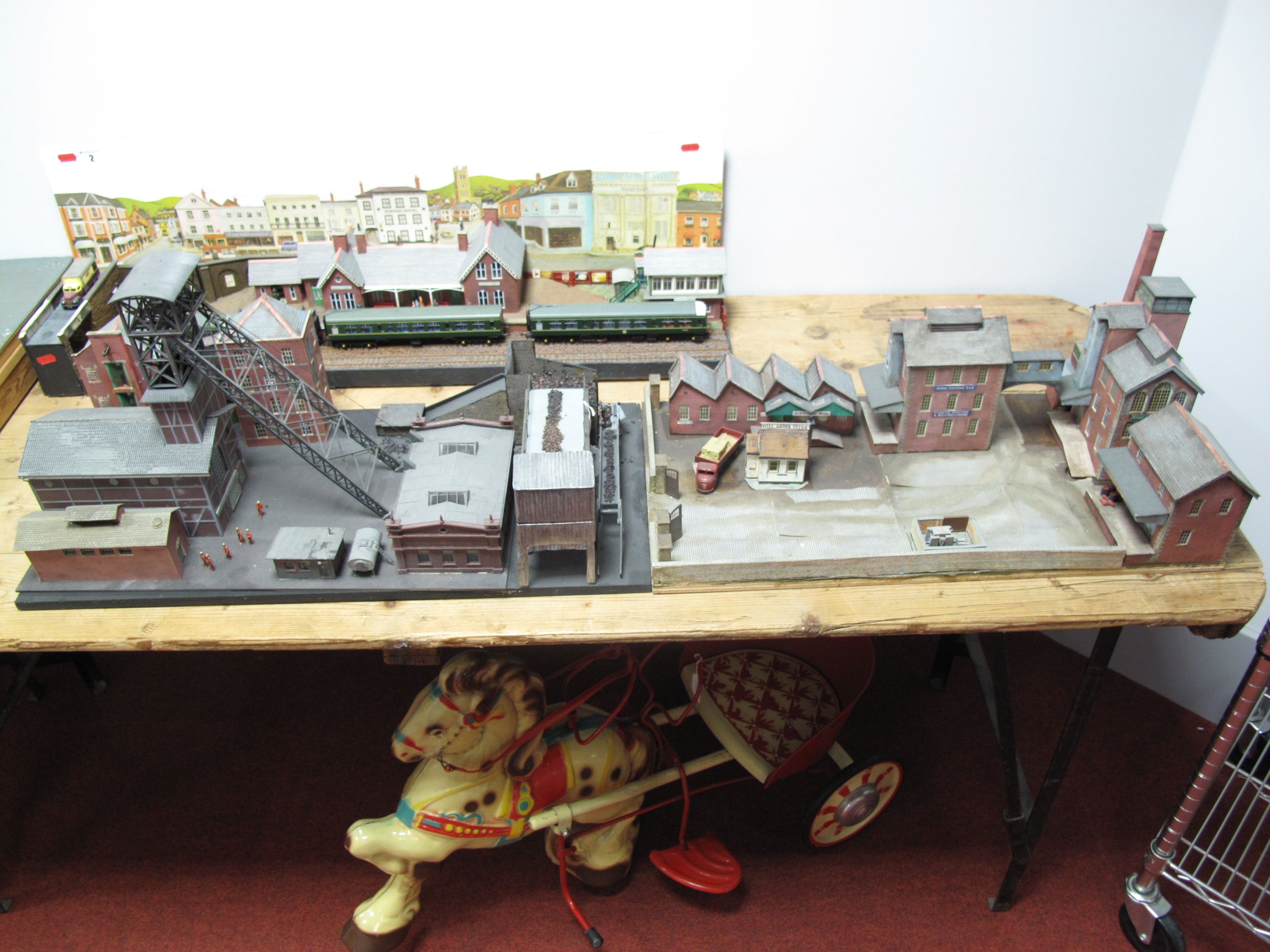 Two Well Built "OO" Scale Model Railway Dioramas, one of a mid XX ...