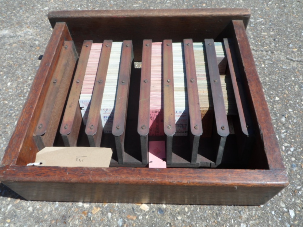 Railwayana-Oak Ticket Rack An Edmondson stand alone ticket issuing rack ...