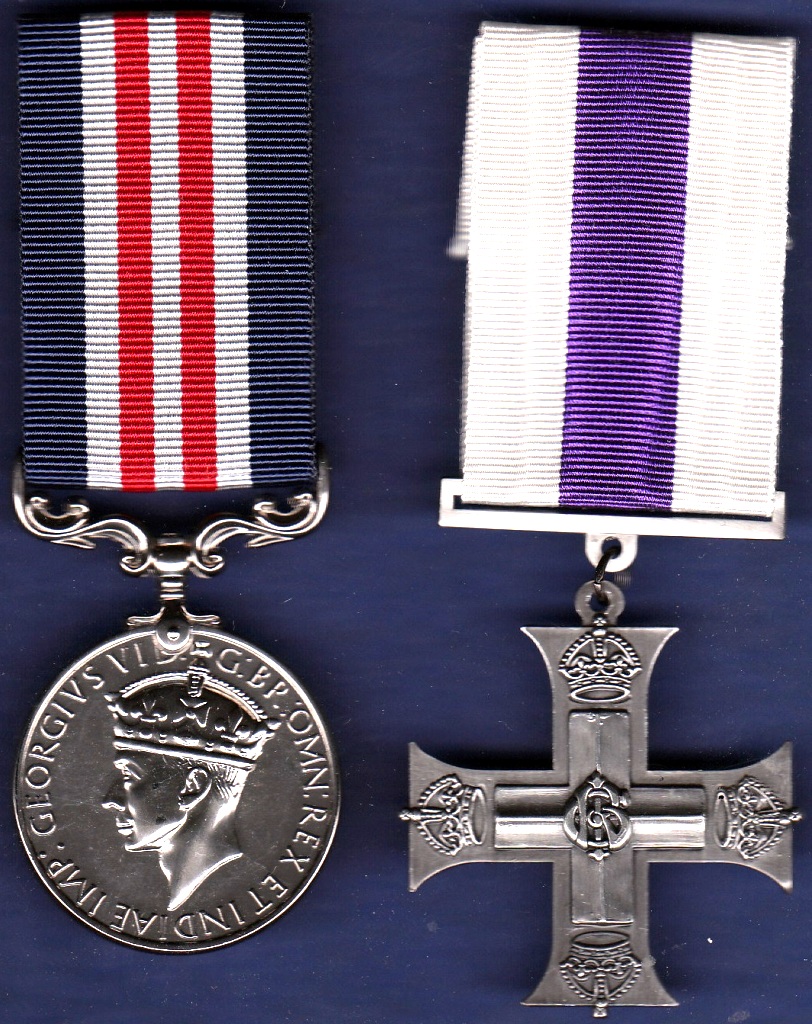 King George V Military Cross & King George VI Military Medal, copies.
