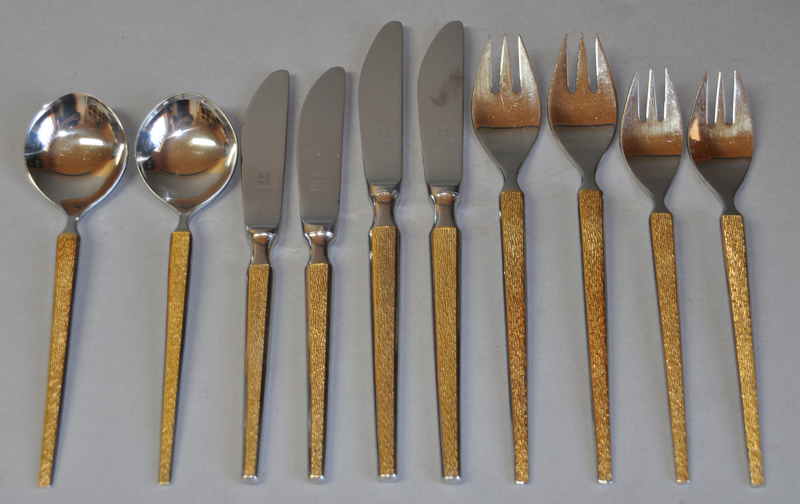 A quantity of German Wirth`s Solingen Rostfrei stainless steel flatware ...