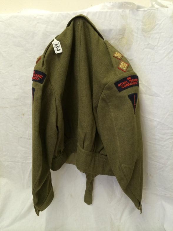 A British WW2 Commando Officers Battledress Jacket Dated 1945 .1st ...