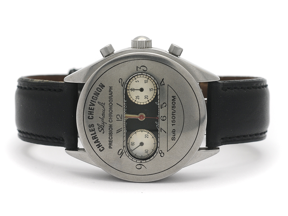 CHARLES CHEVIGNON Skyhawk (Sub 150ft/50M), Cal Valjoux 7734, Case no. 2 ...