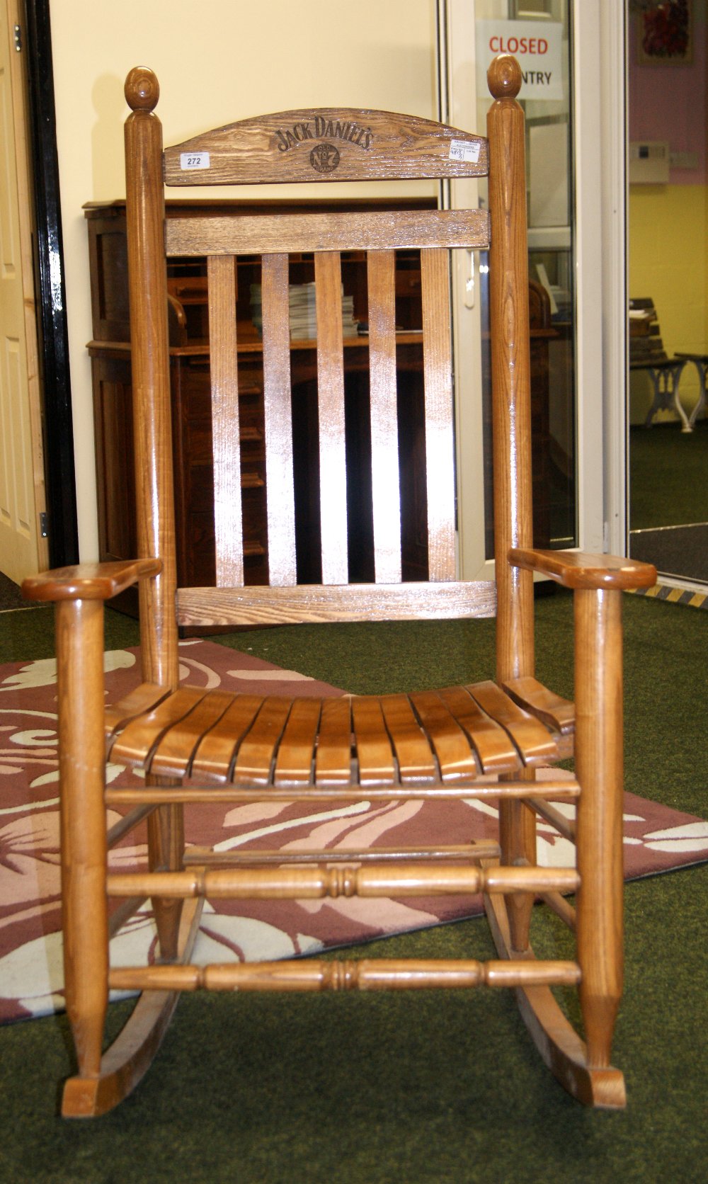 [ 9813/1/0 ] Light oak rocking chair made from a barrel from the Jack ...