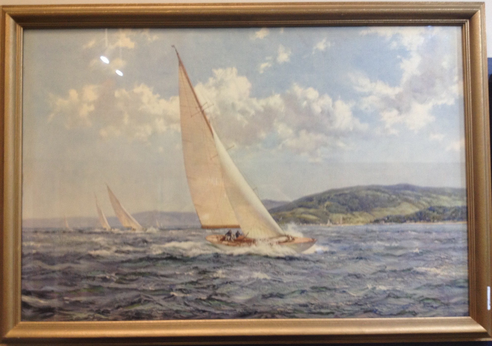 MONTAGUE DAWSON RACING WINGS collotype reproduction print 50cm x 75cm ...