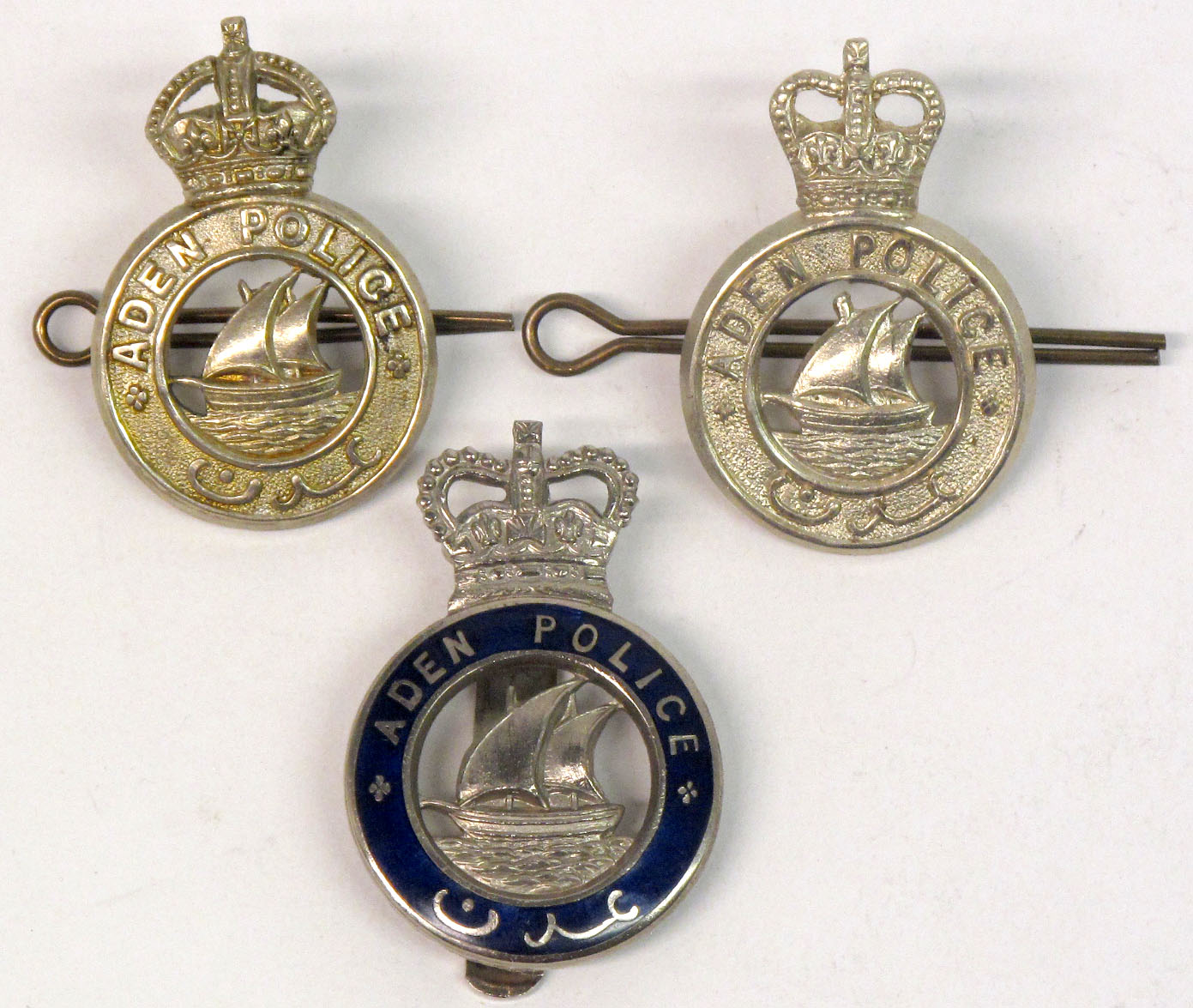 George VI / Elizabeth II Aden Police Cap Badges consisting of ...