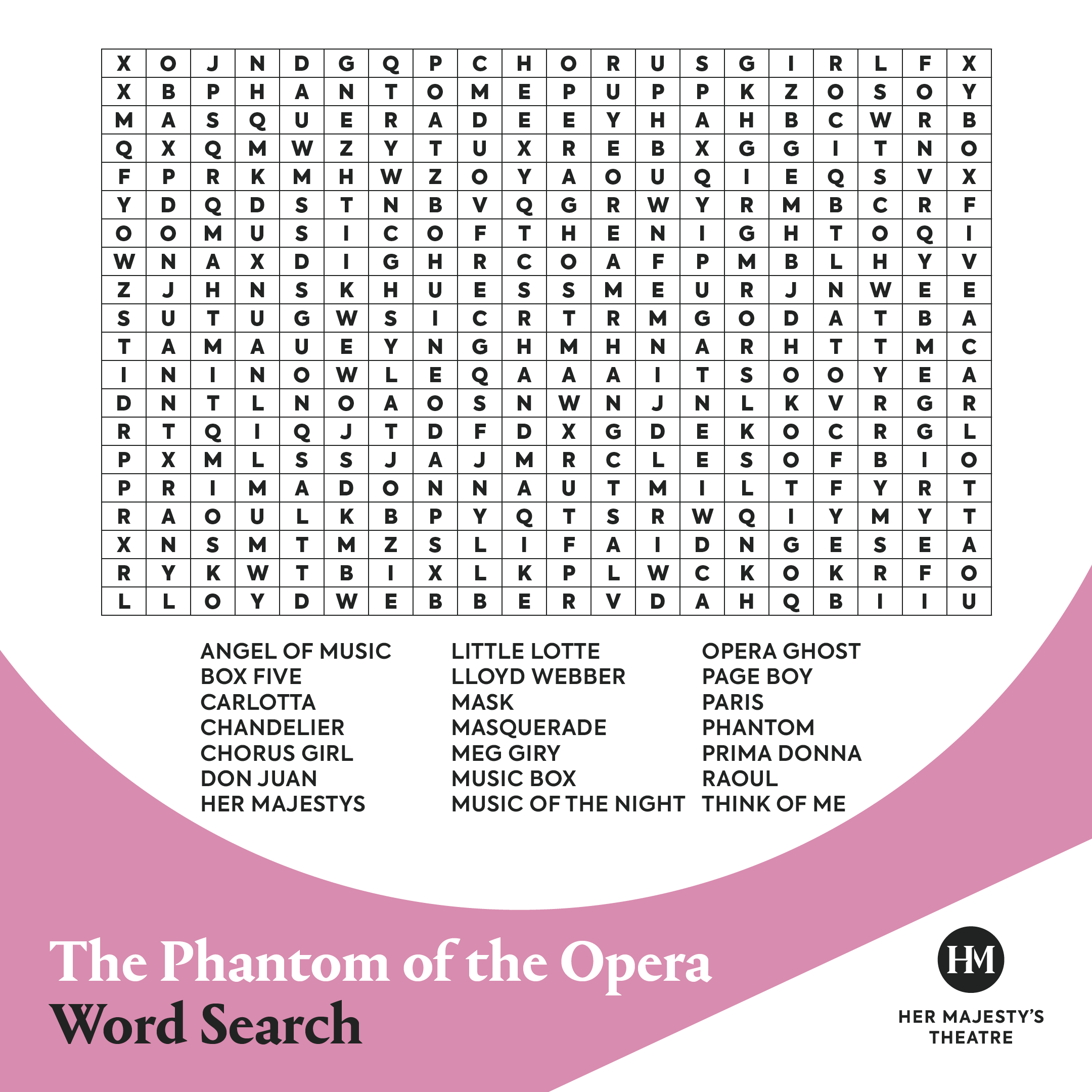Word Searches | LW Theatres