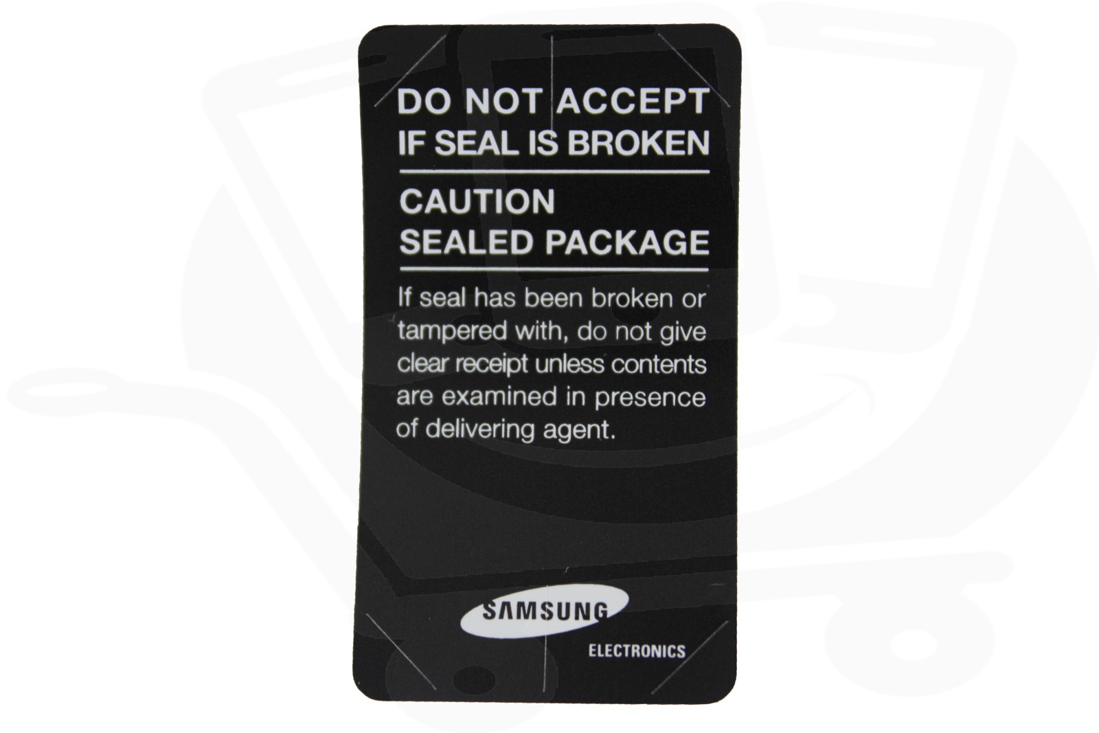 Genuine Samsung Black Main Label Void Box Outer Seal - GH68-37286A