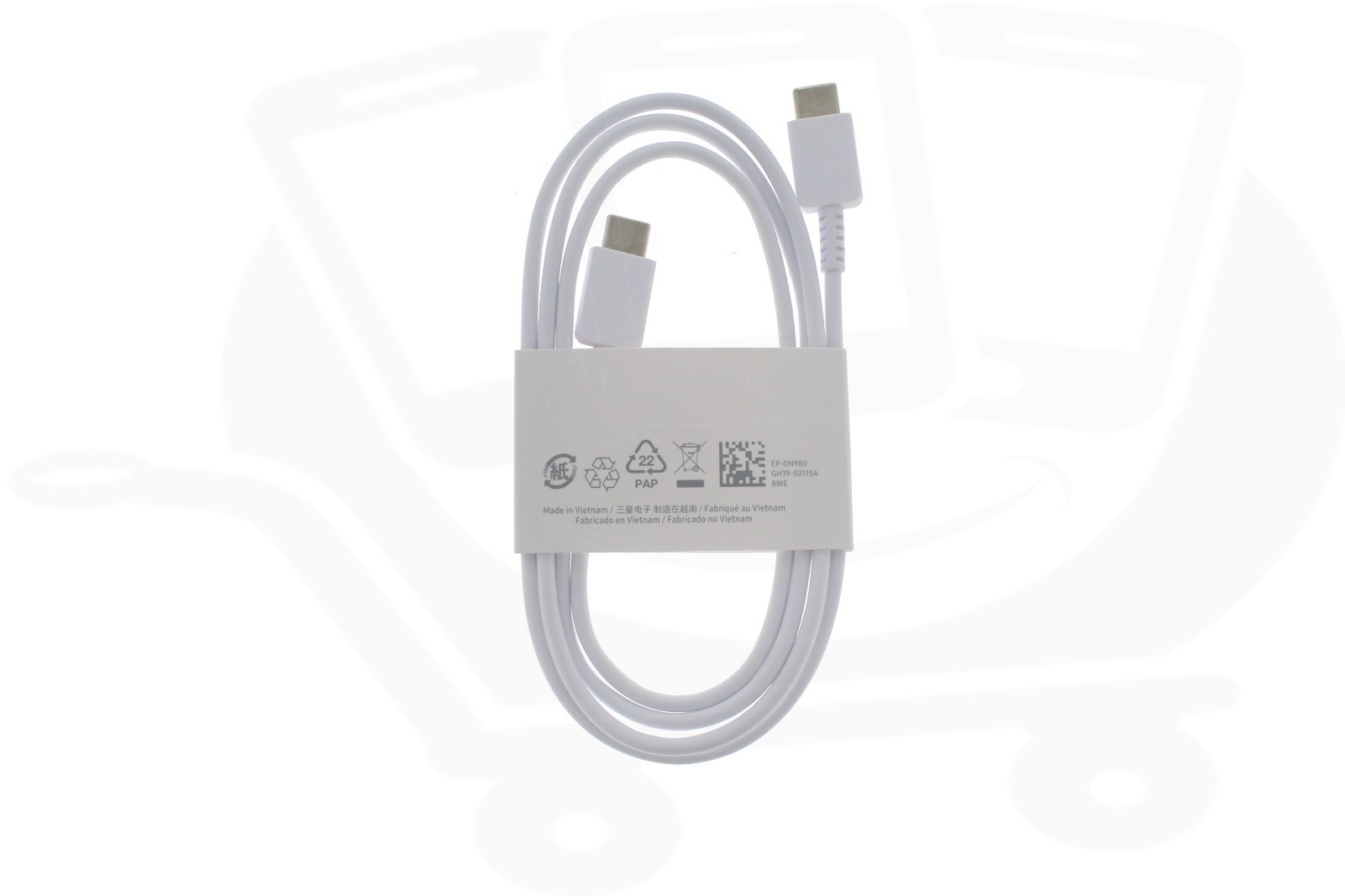Official Samsung White Type C to Type C 5A Data Cable - EP-DN980BBE ...