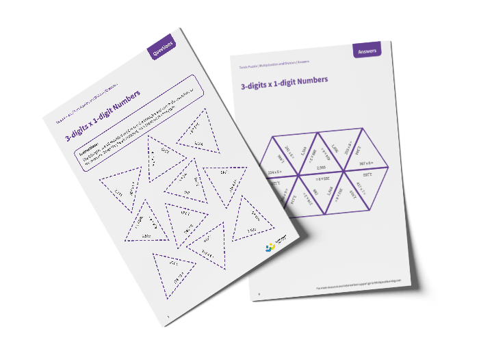 Tarsia Puzzle 4 digit Multiplied By 1 digit Numbers Year 5 Maths Tarsia Puzzle 4 digit Multiplied By 1 digit Numbers Year 5 Maths