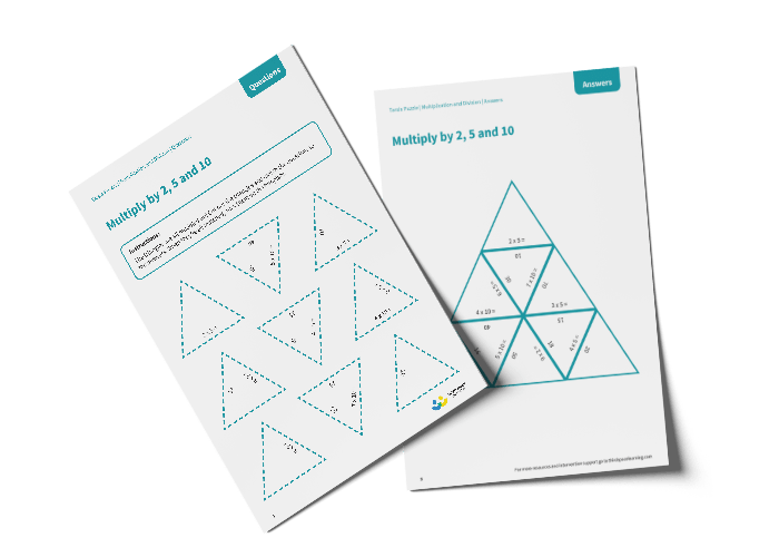 Tarsia Puzzle Multiply By 2 5 And 10 Year 2 Maths Hub Third 
