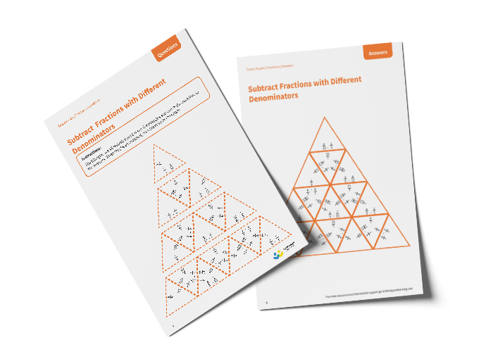 Tarsia Puzzle Subtract Fractions With Different Denominators Year 5 Tarsia Puzzle Subtract Fractions With Different Denominators Year 5