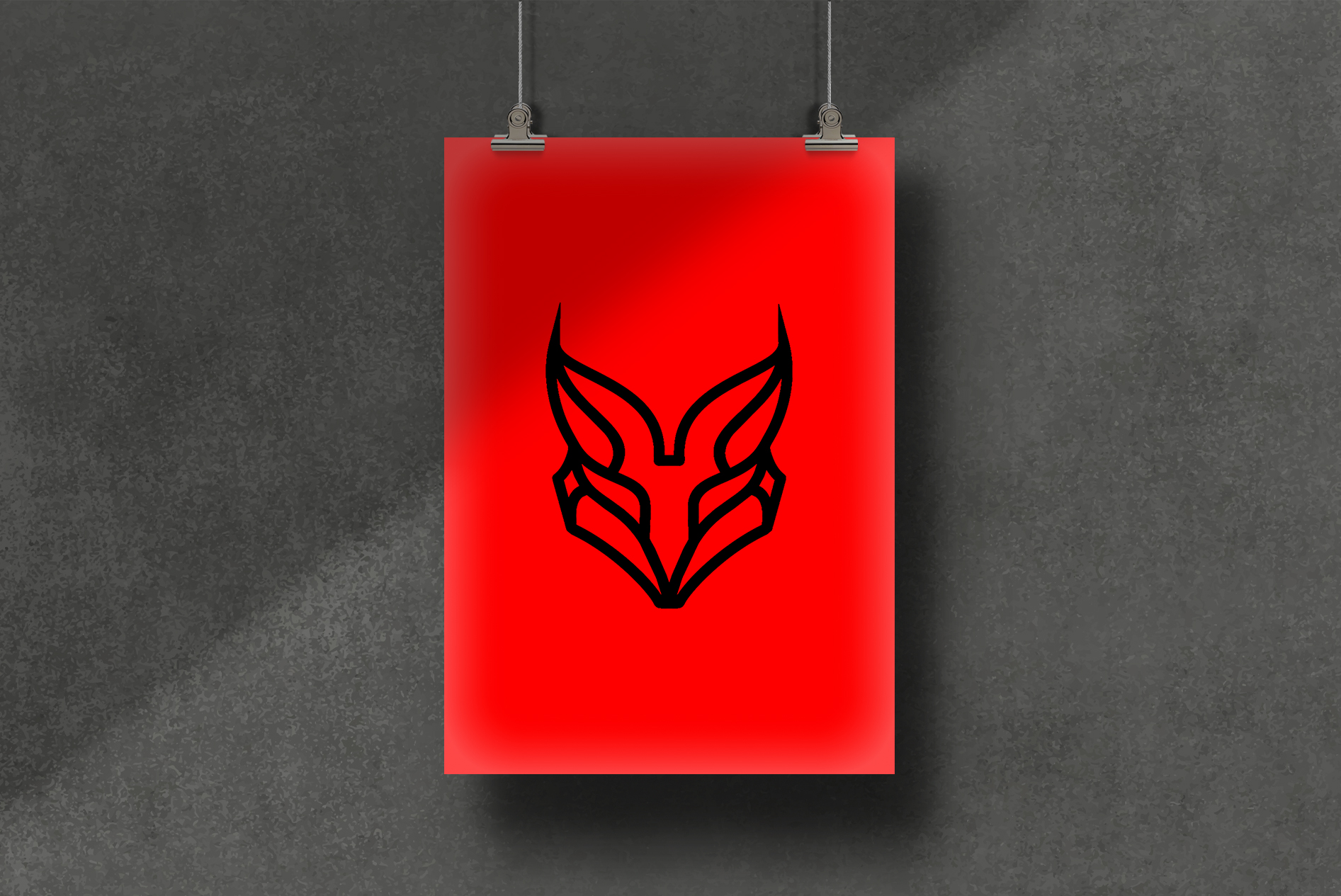 Impression en ligne affiche fluo rouge