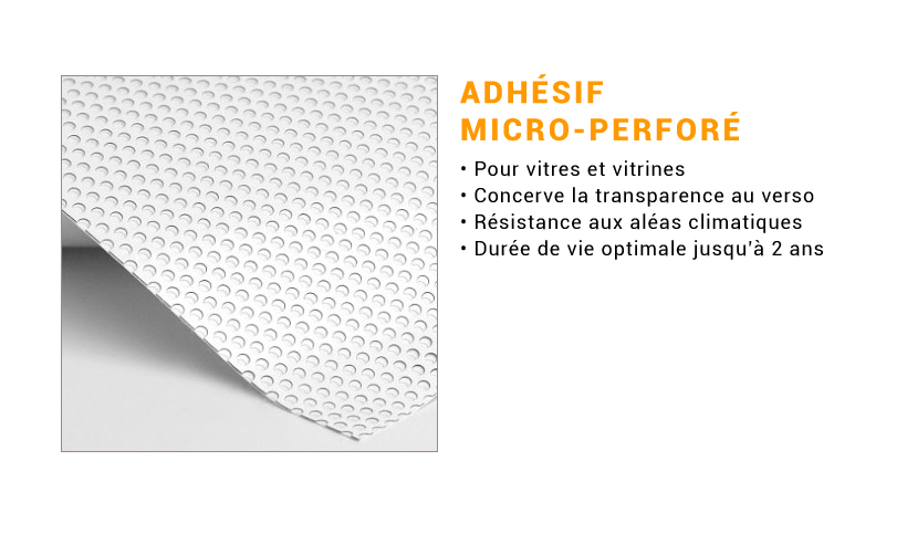 Support microperforé pour adhésif