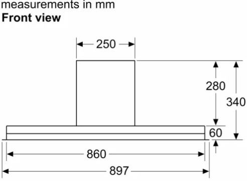 Neff D95XAM2S0B N70 Integrated Cooker Hood, Black, B Rated | Marks ...