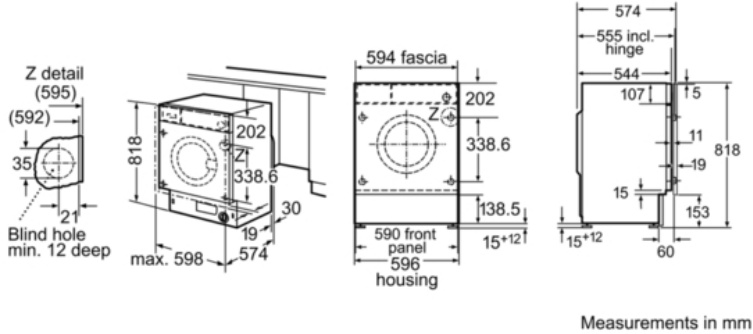 Buy Bosch Serie 8 WIS24141GB Integrated Washing Machine (WIS24141GB ...