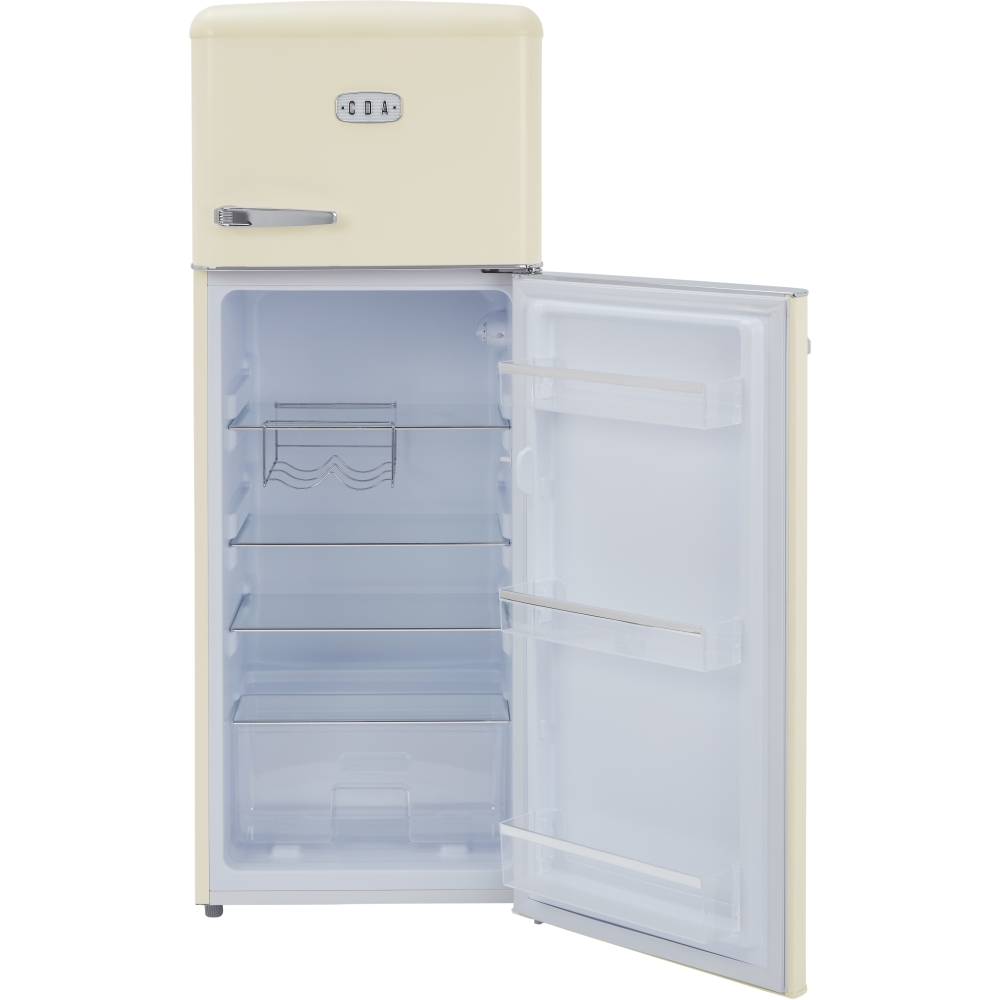 CDA Betty Barley Retro Static Fridge Freezer, 80/20, Cream, D Rated ...
