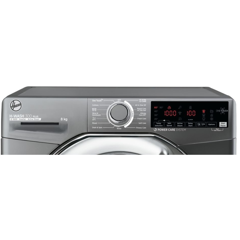 Hoover H3WS68TAMCGE-80 Washing Machine, 8kg, 1600 Spin, Grey, A Rated ...