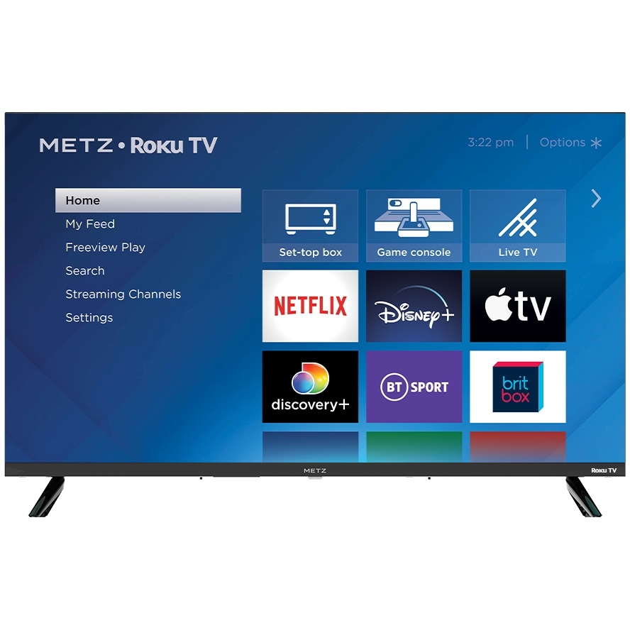 Metz 32MTD6000YUK MTD6000 32" DLED HD HDR Smart Roku TV, HD Ready ...