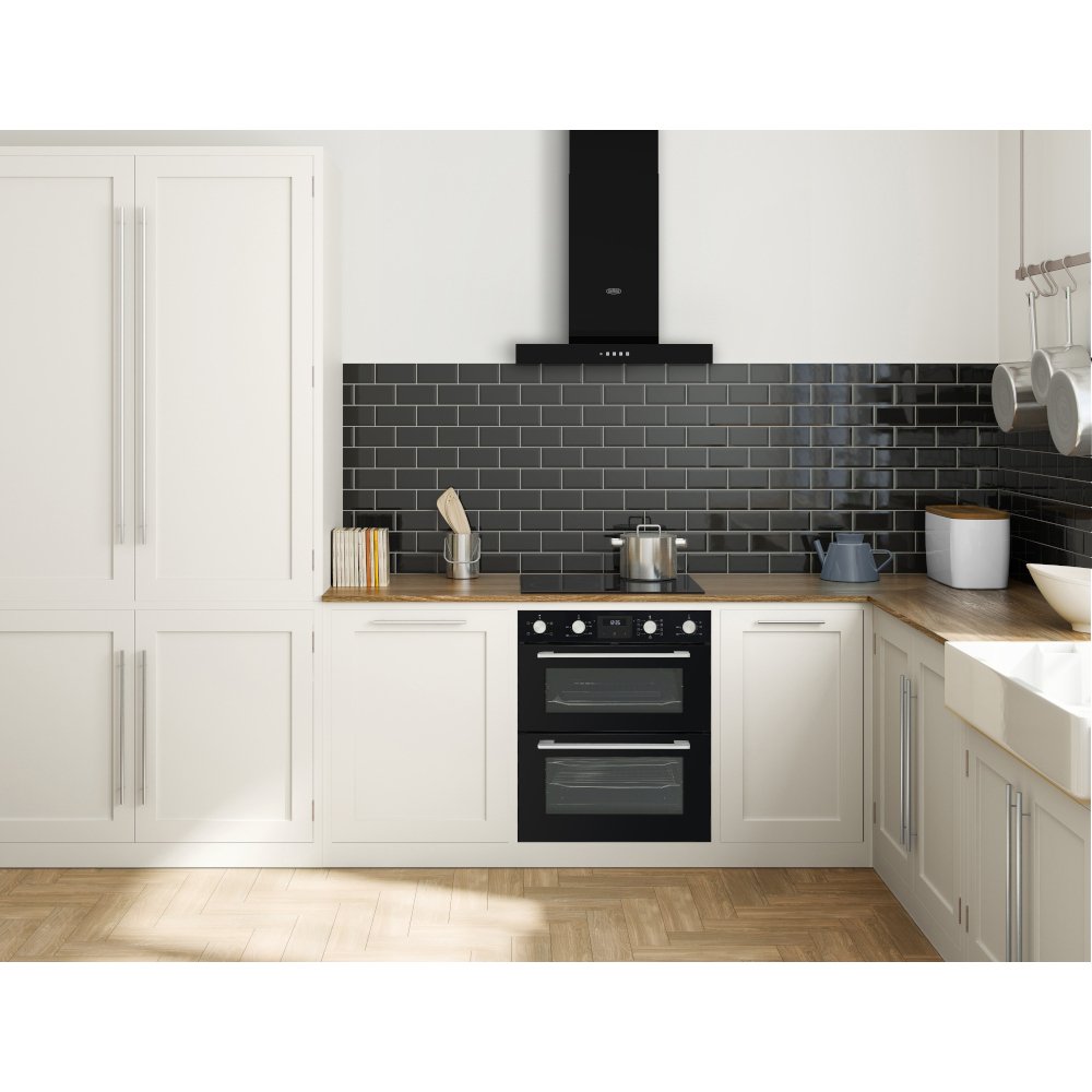 Belling 603T Black 60cm Chimney Cooker Hood, C Rated (444411679 ...