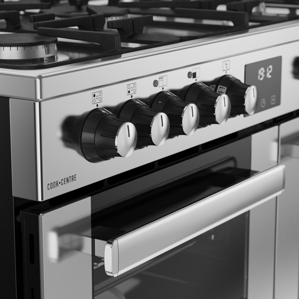 Belling RCA COOKCENTRE 90DF 90cm Dual Fuel Range Cooker, Stainless ...