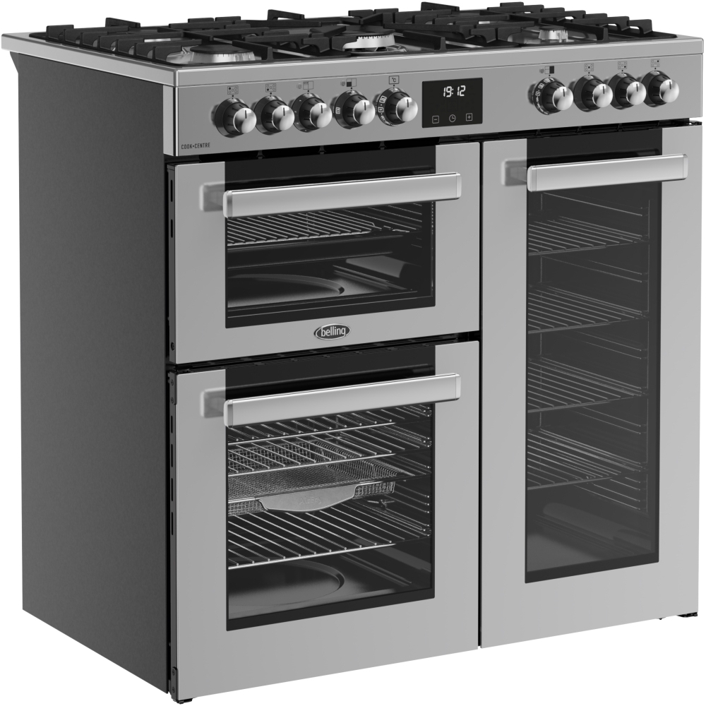 Belling RCA COOKCENTRE 90DF 90cm Dual Fuel Range Cooker, Stainless ...