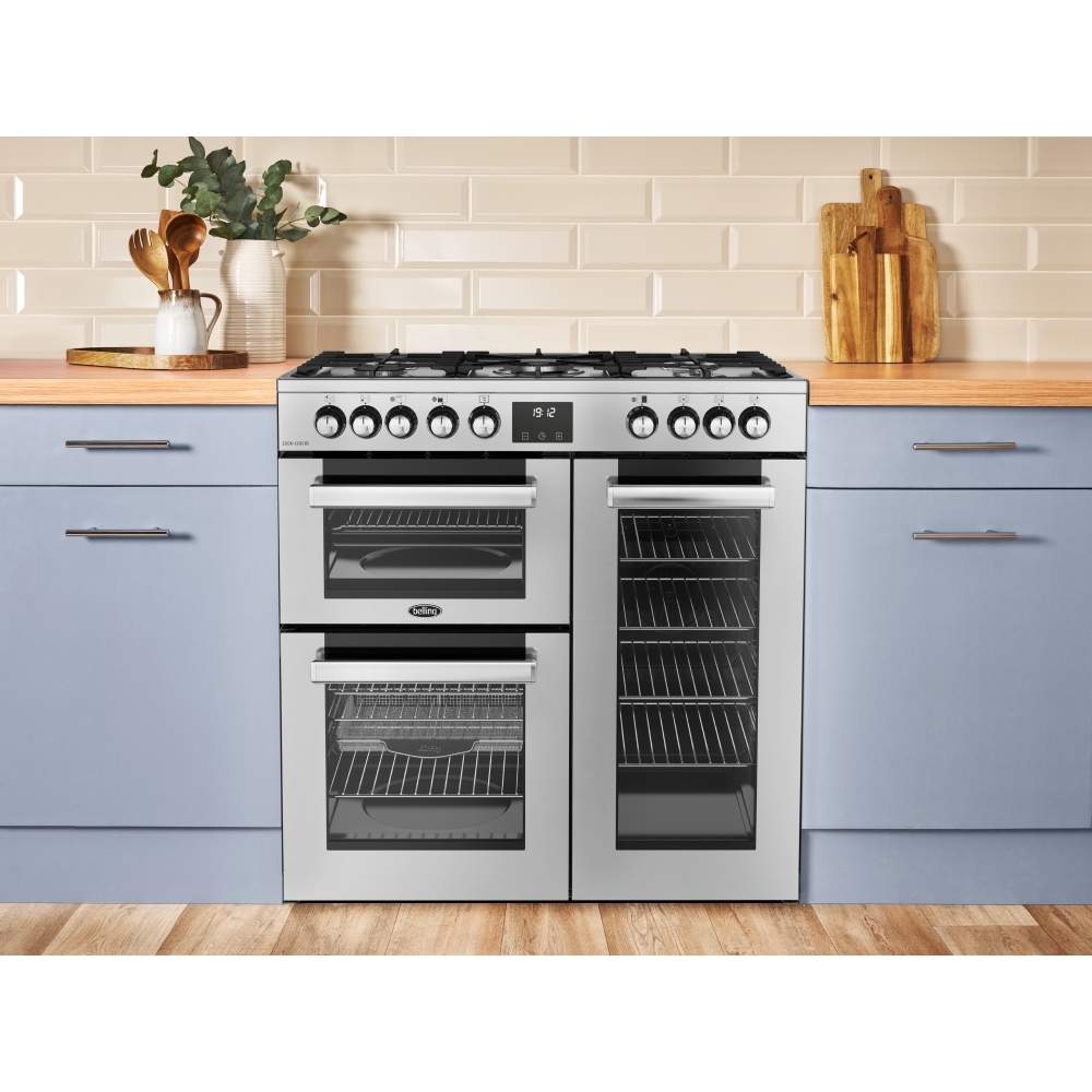 Belling RCA COOKCENTRE 90DF 90cm Dual Fuel Range Cooker, Stainless ...