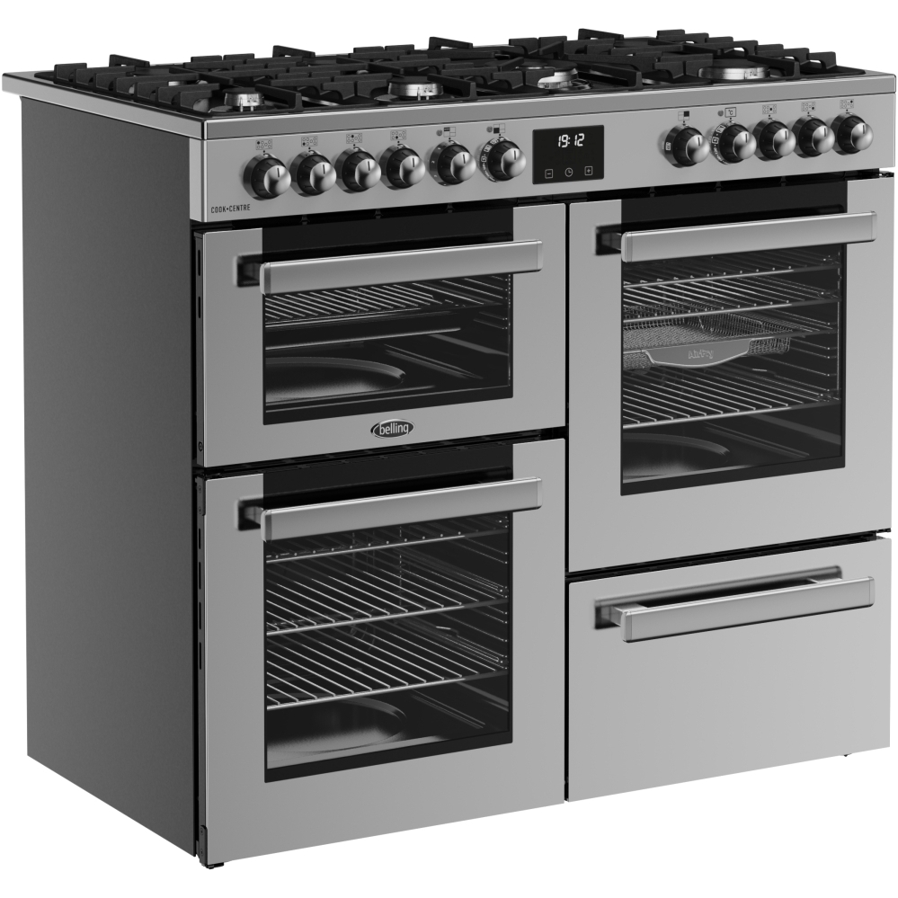 Belling RCA COOKCENTRE 100DF 100cm Dual Fuel Range Cooker, Stainless ...