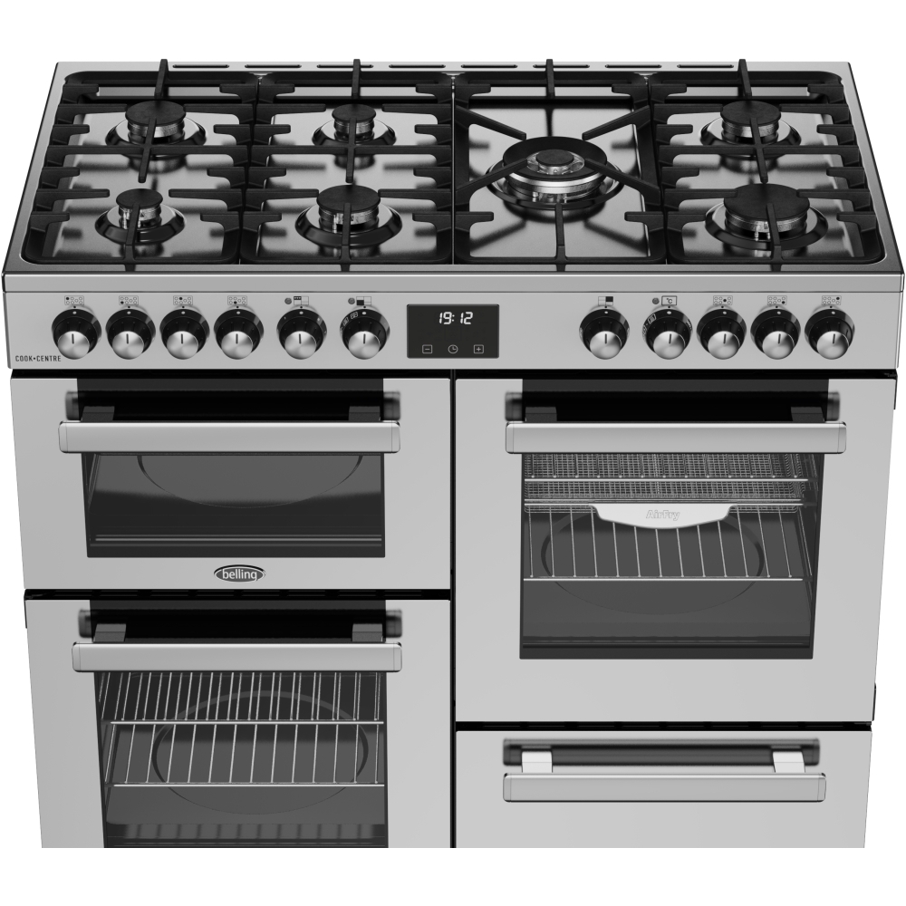 Belling RCA COOKCENTRE 100DF 100cm Dual Fuel Range Cooker, Stainless ...
