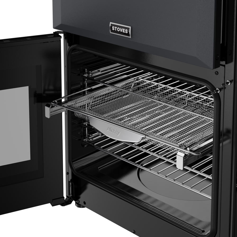 Stoves RCA RICH 90DF ANT 90cm Dual Fuel Range Cooker, Grey, A Rated ...