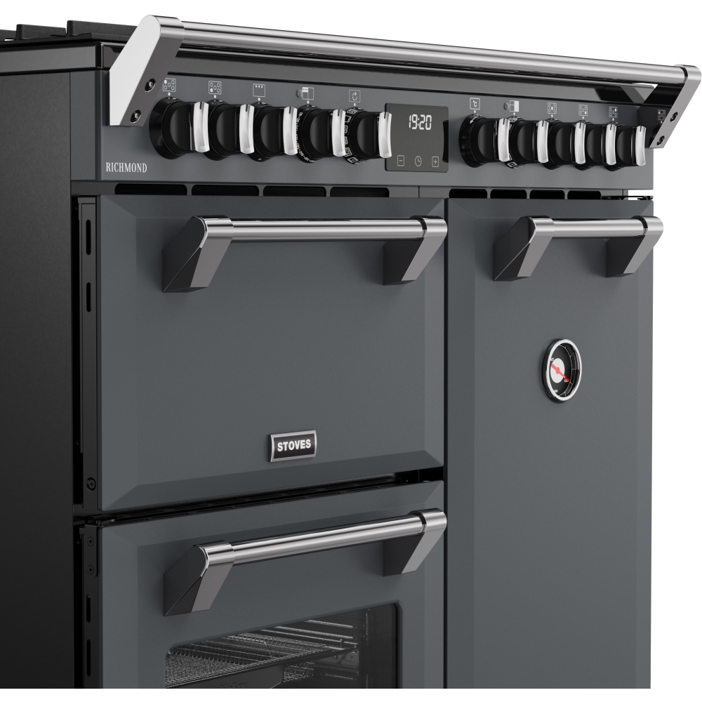 Stoves RCA RICH 90DF ANT 90cm Dual Fuel Range Cooker, Grey, A Rated ...