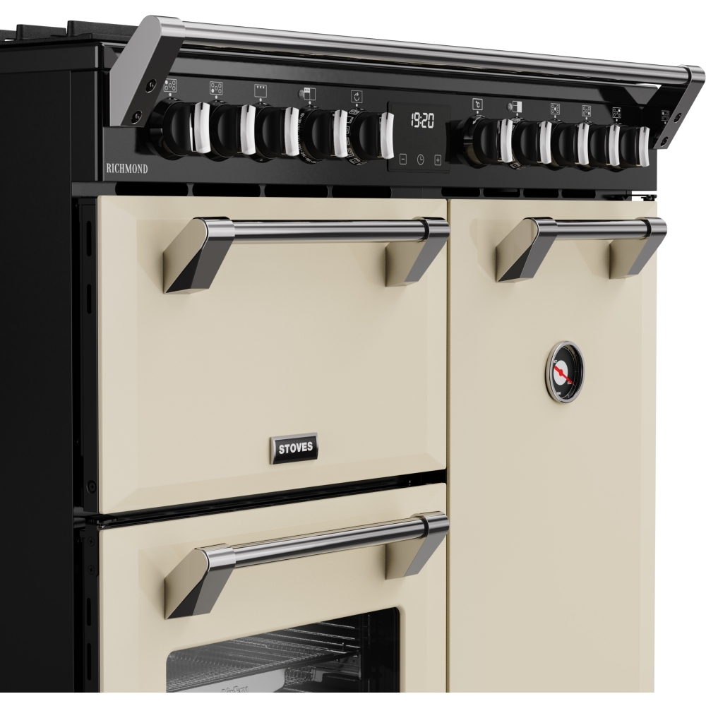 Stoves RCA RICH 90DF CRM 90cm Dual Fuel Range Cooker, Cream, A Rated ...