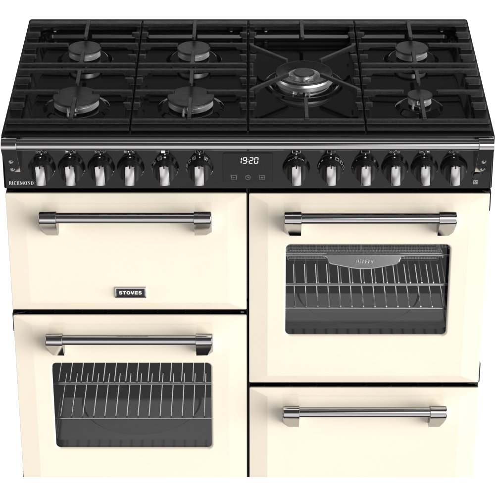 Stoves RCA RICH 100DF CRM 100cm Dual Fuel Range Cooker, Cream, A Rated ...